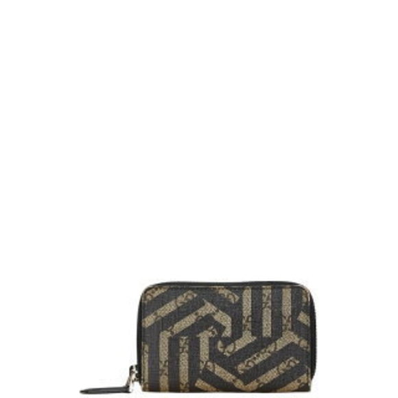 Gucci | Bags | Gucci Coin Case Wallet Black Beige Leather | Poshmark